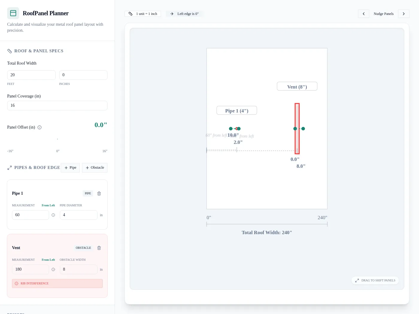 RoofPanel Planner