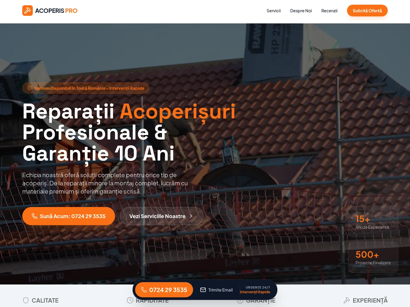 Roof Repair Promo Site