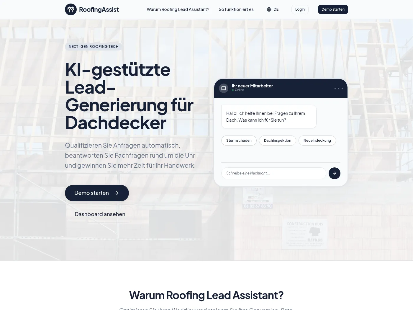 Roofing Lead Assistant