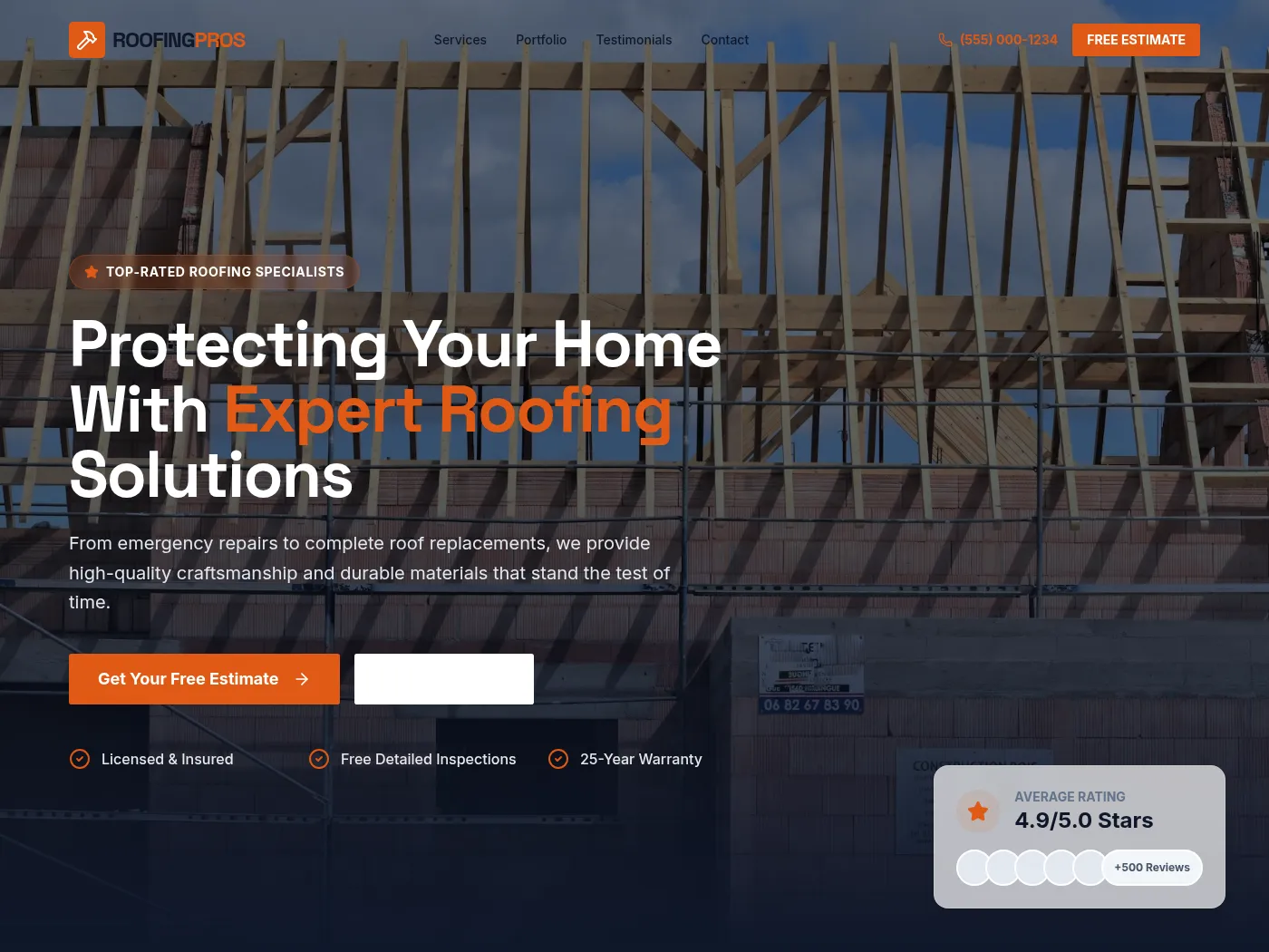 Roofing Pros Website
