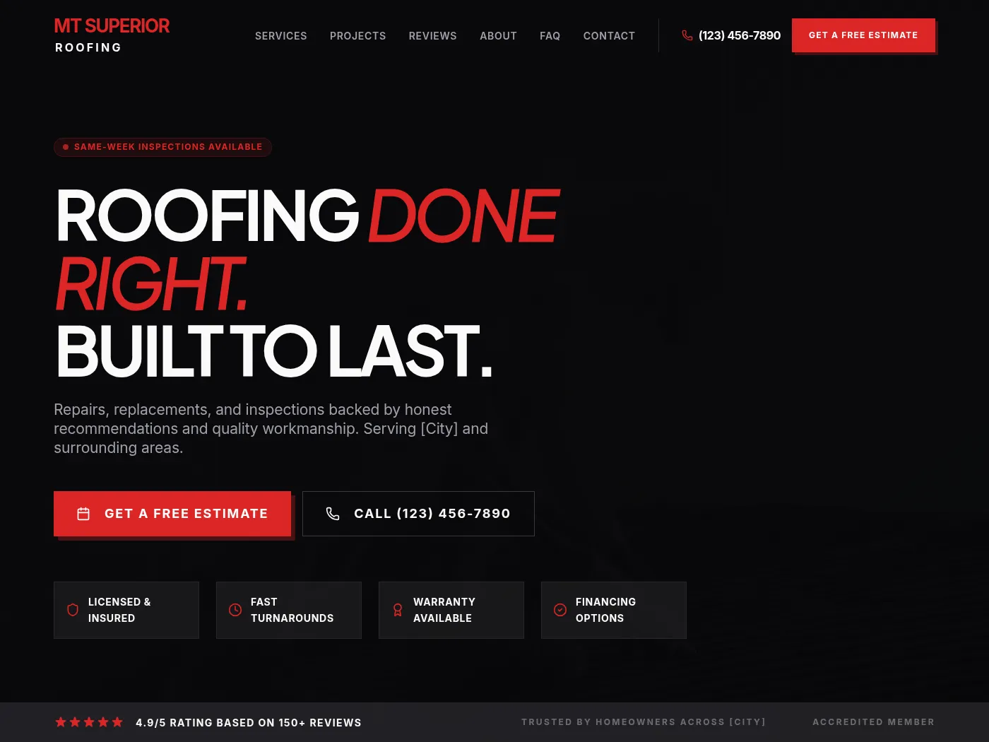 MT Superior Roofing Site
