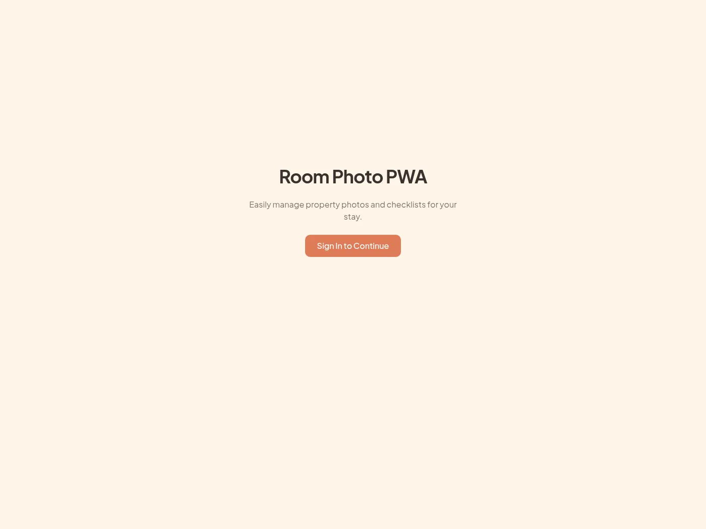 Room Photo PWA