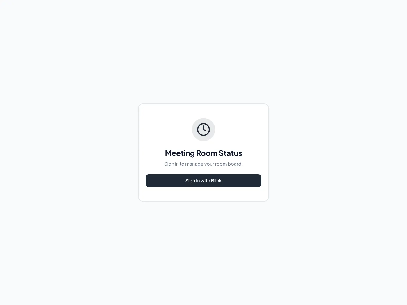 Meeting Room Status Board