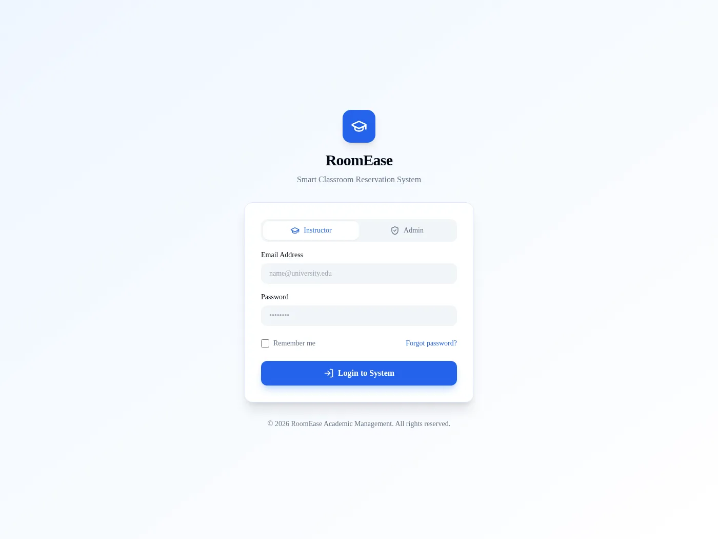 RoomEase UI Prototype