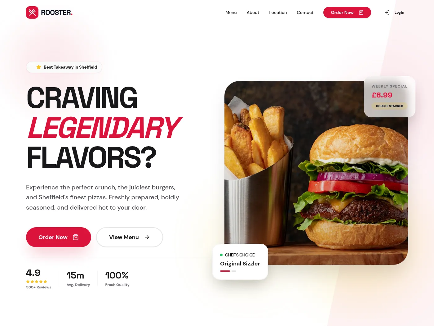 Rooster Fast-Food Redesign