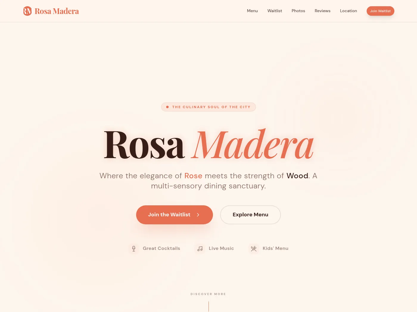 Rosa Madera Restaurant Hub