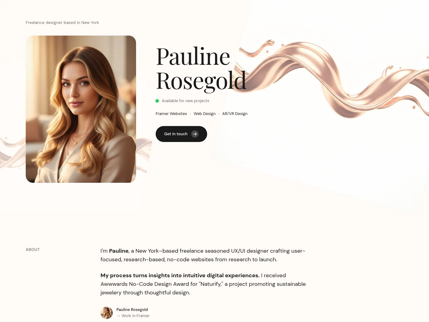 Rosegold Portfolio Clone