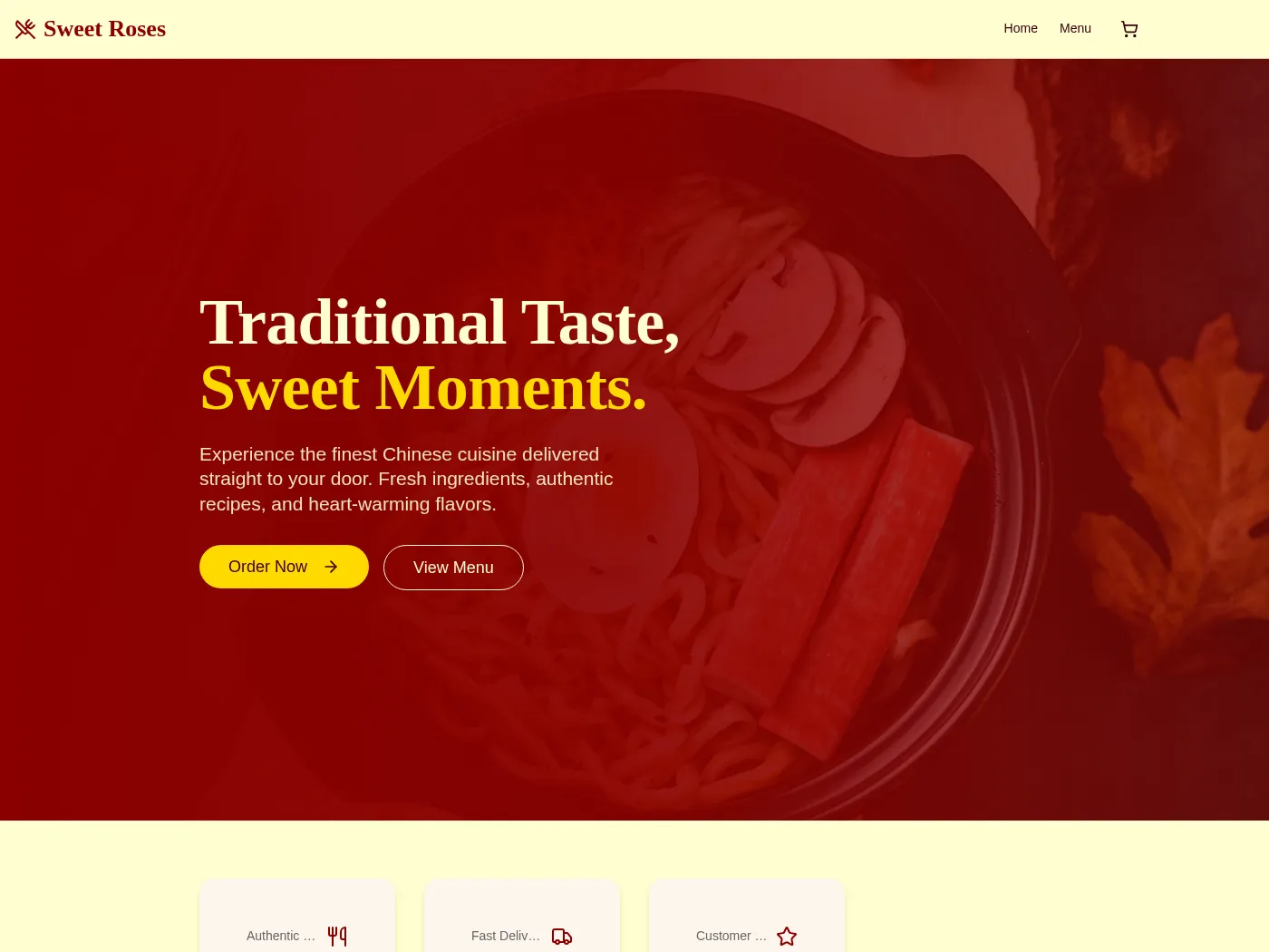 Sweet Roses Online Ordering