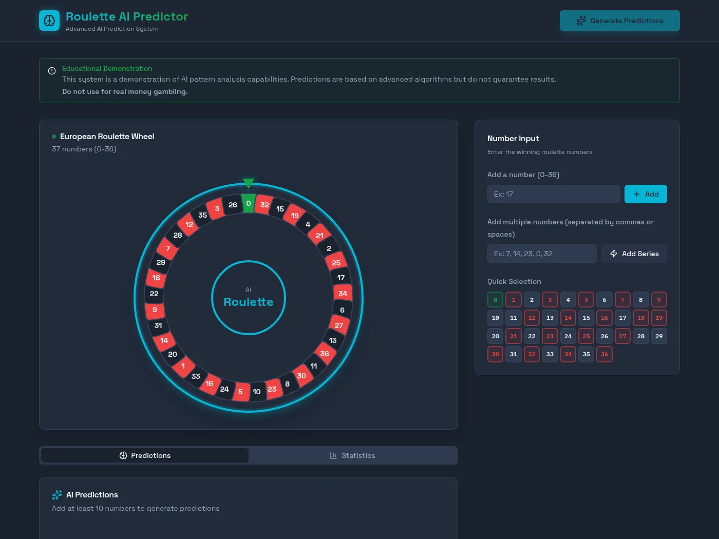 Roulette AI Predictor (Remix)