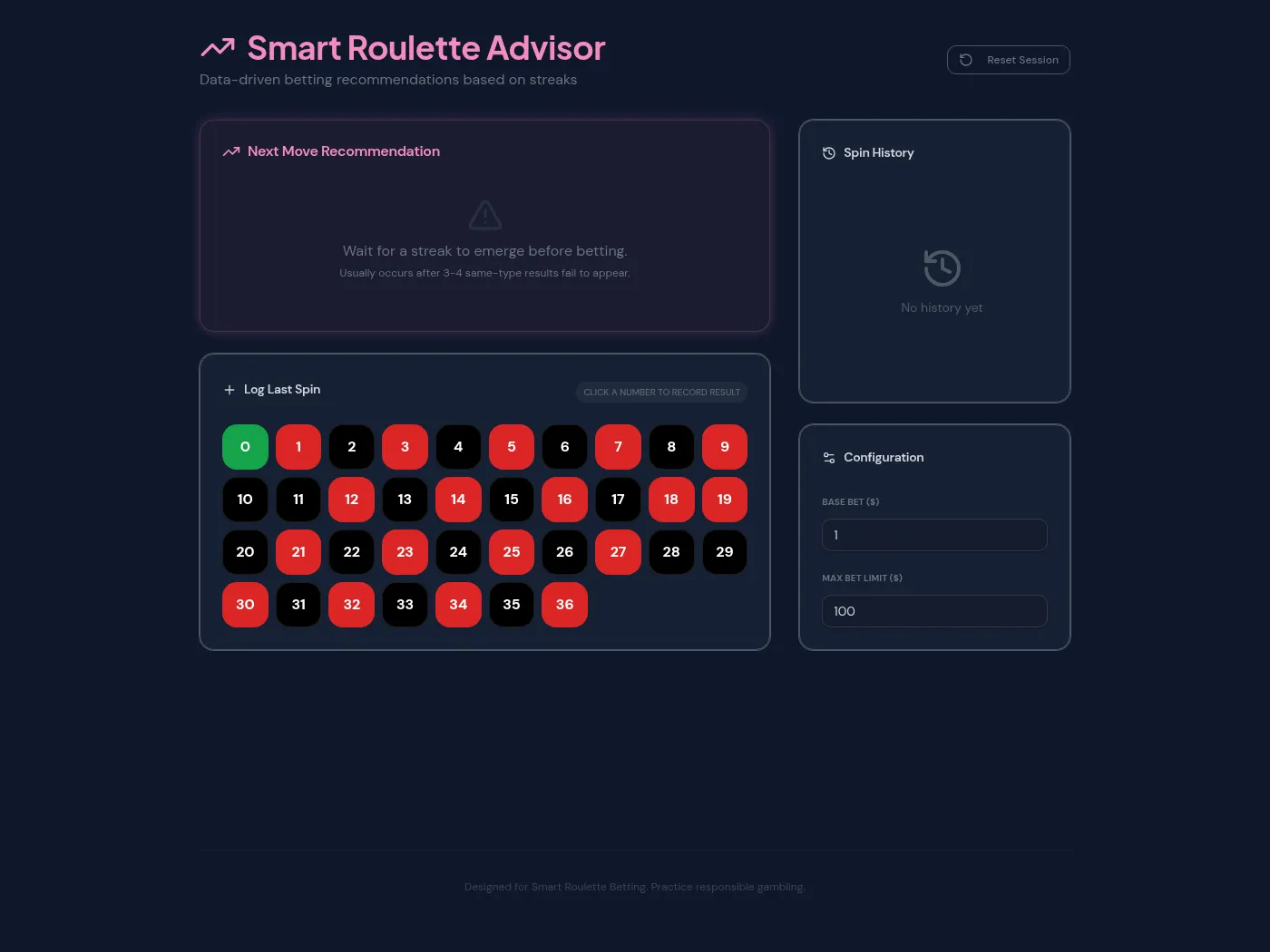 Smart Roulette Advisor