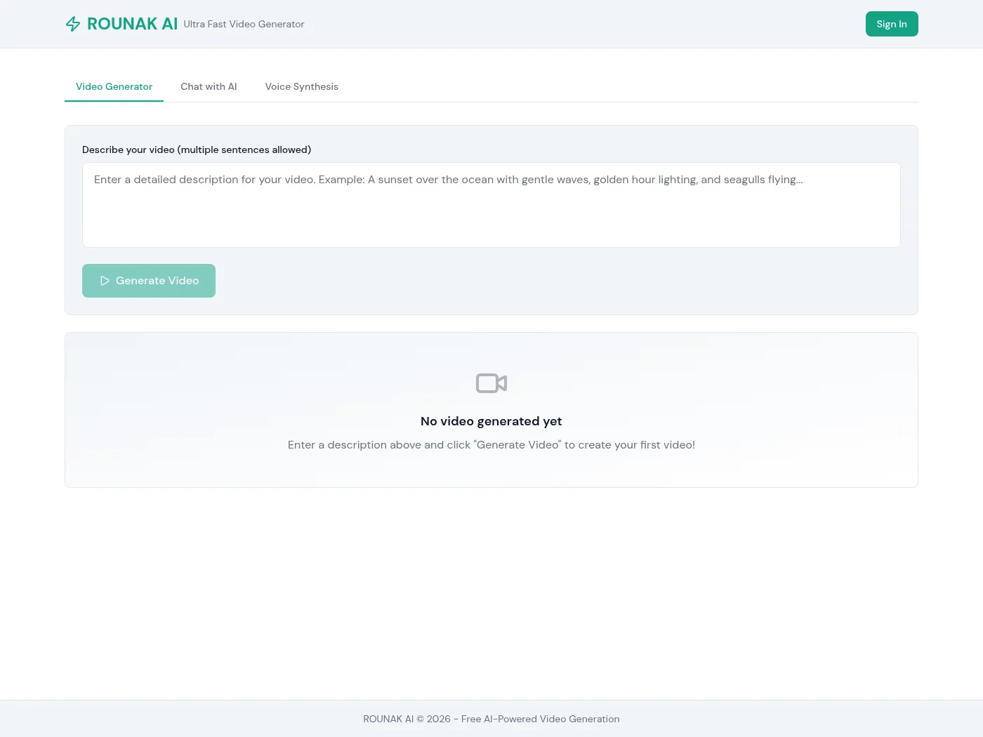 ROUNAK AI Video Maker
