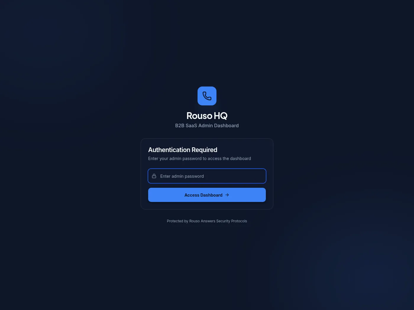 Rouso HQ Admin Dashboard