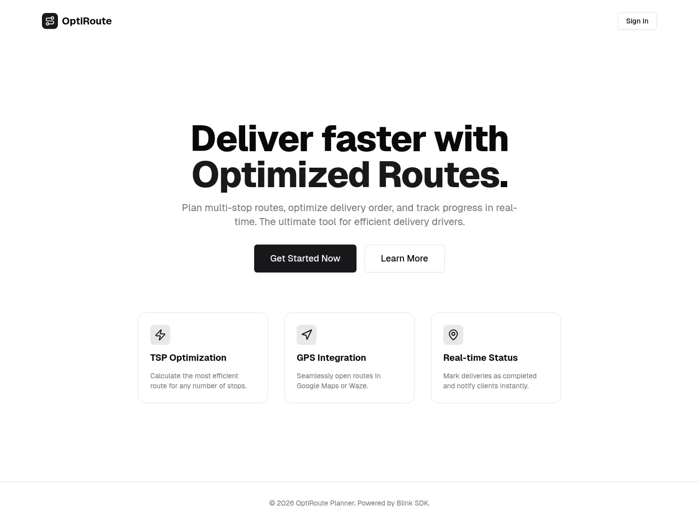 OptiRoute Planner