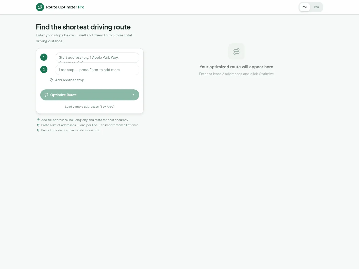 Route Optimizer Pro
