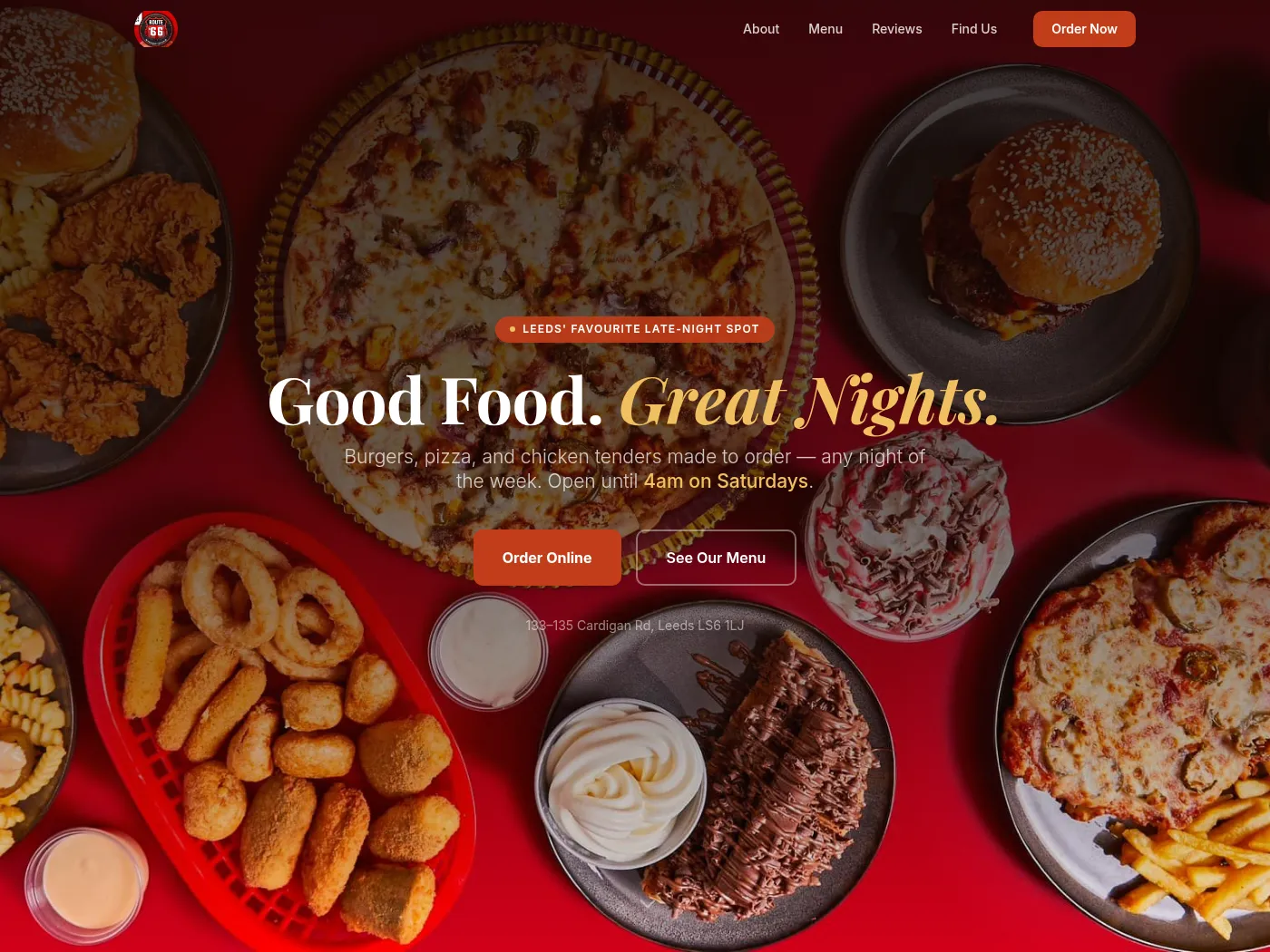 Route 66 Restaurant Website