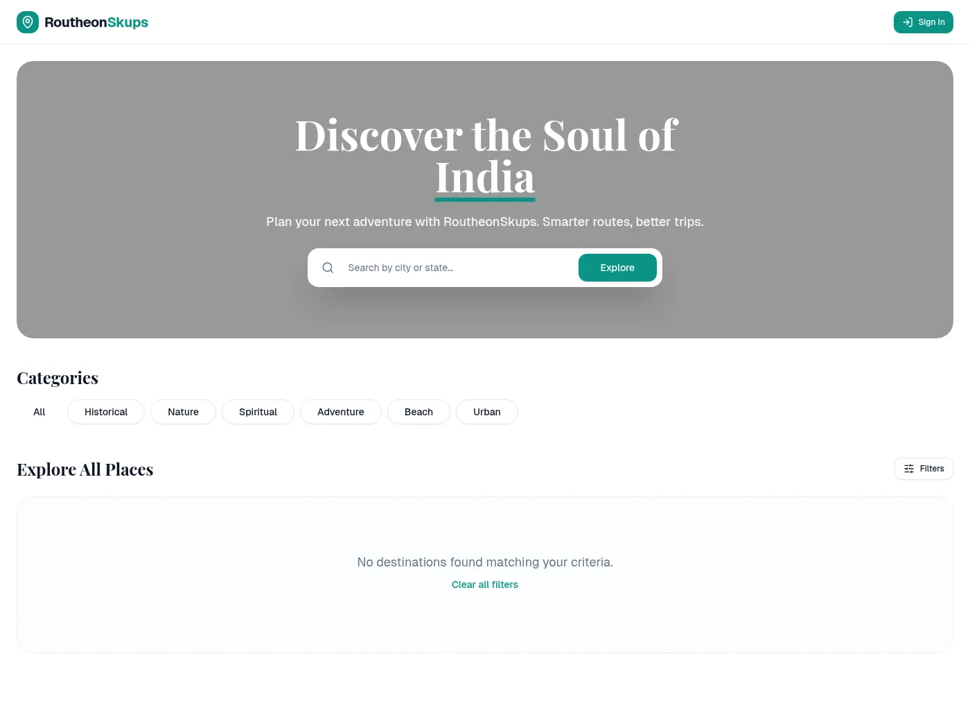 RoutheonSkups Travel Planner