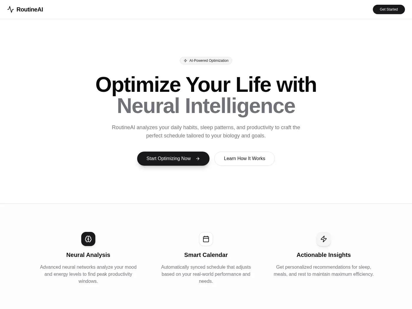 RoutineOptimizer AI