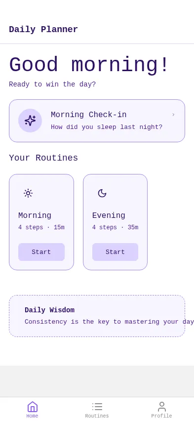 Routine Day Planner