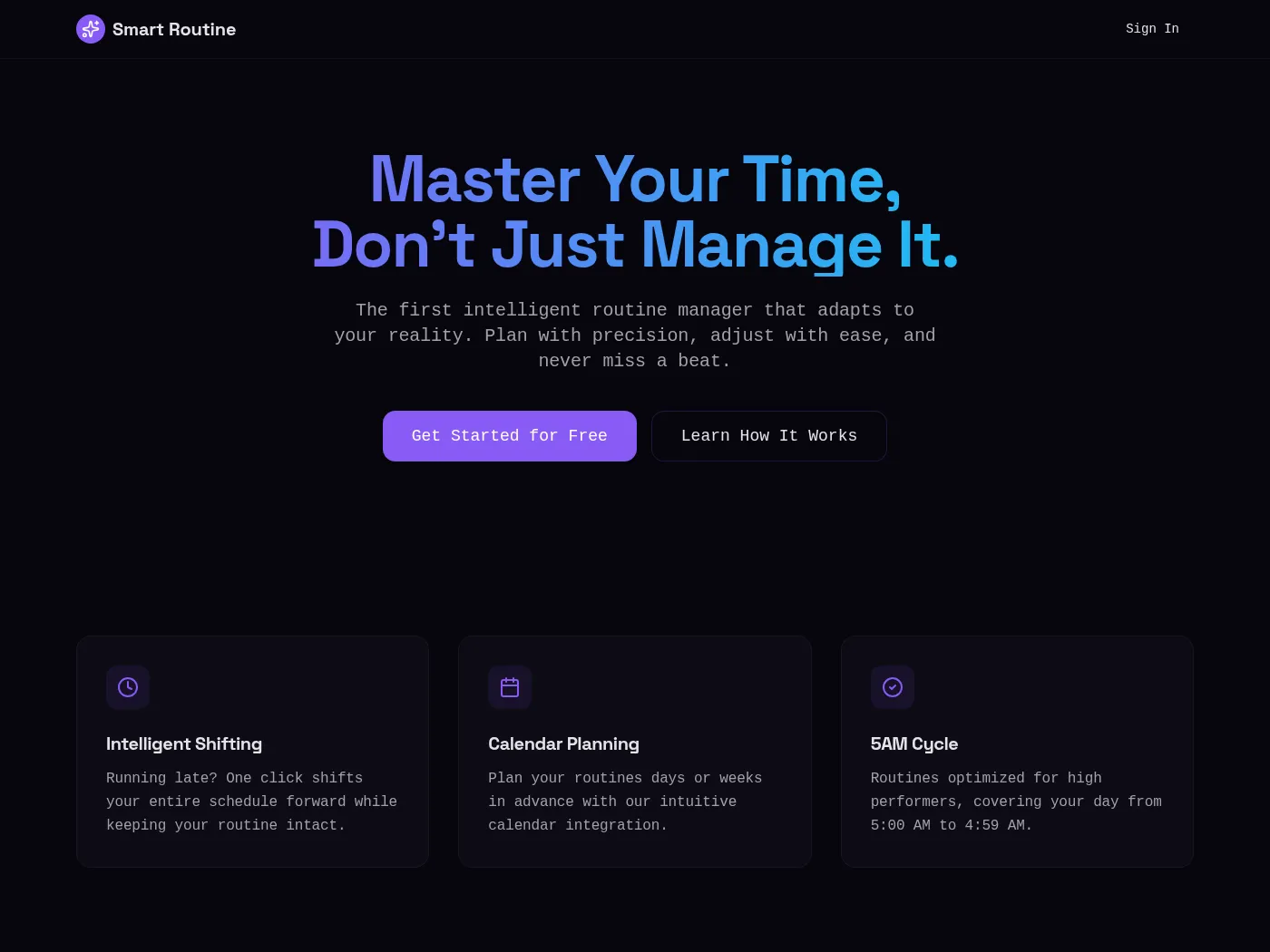 Smart Routine Manager