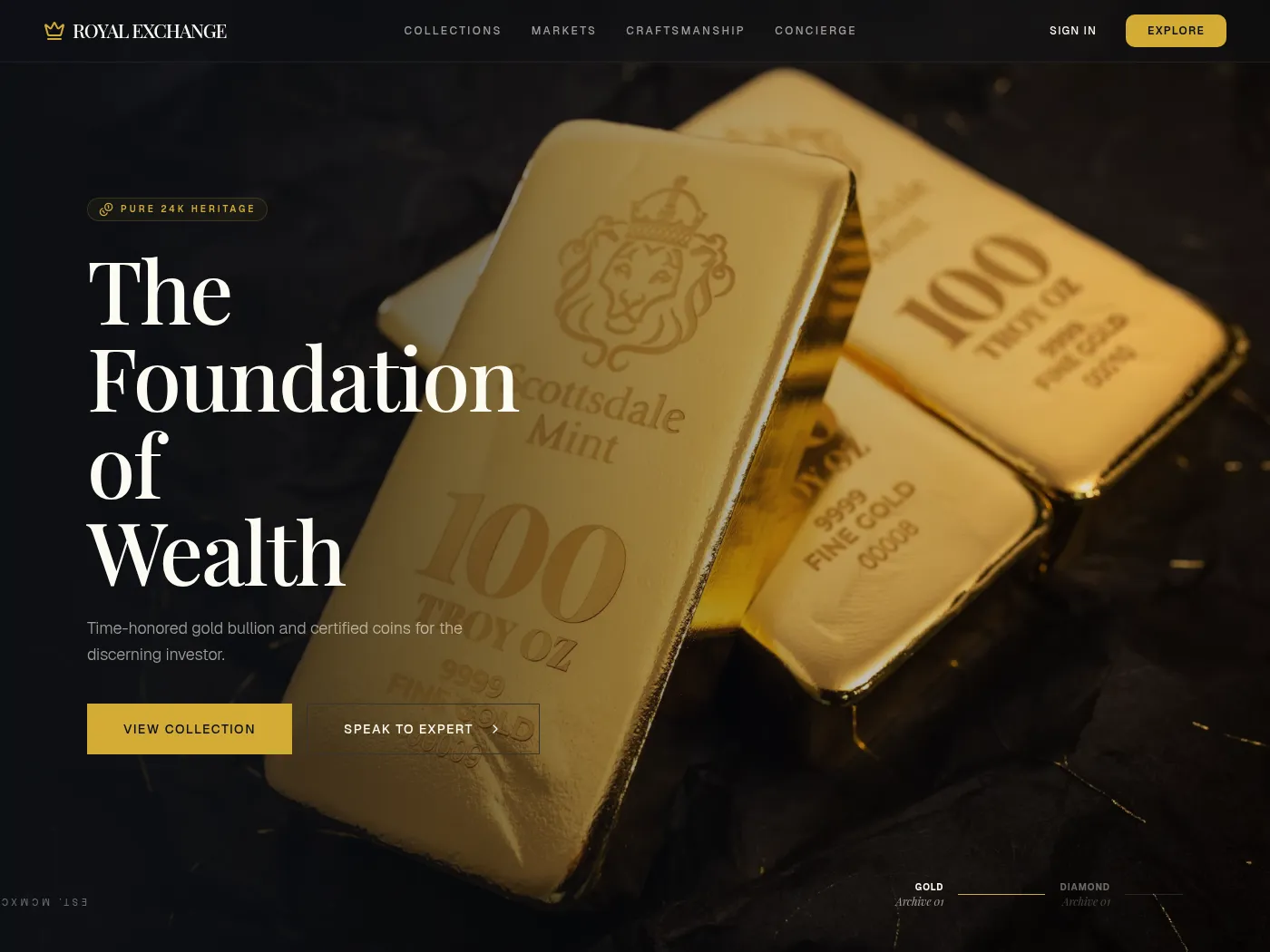 Royal Exchange Hero Page