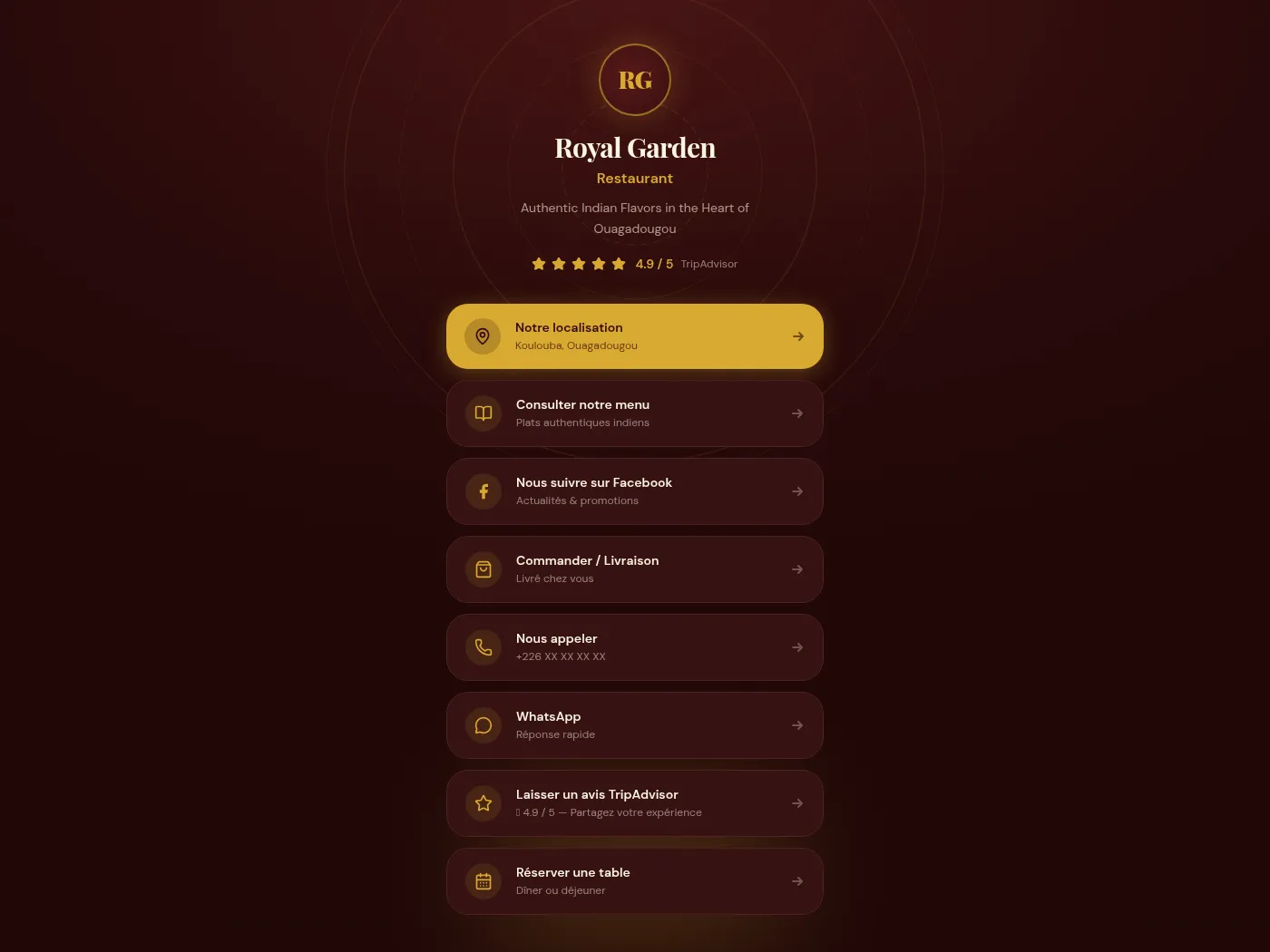 Royal Garden Link Page