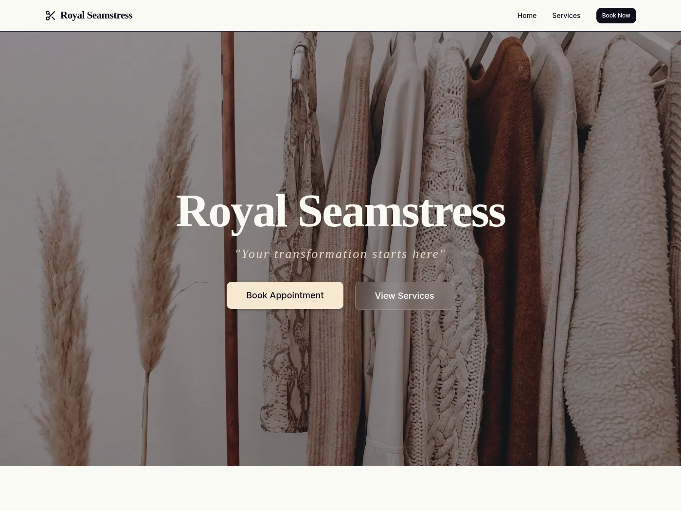 Royal Seamstress Booking