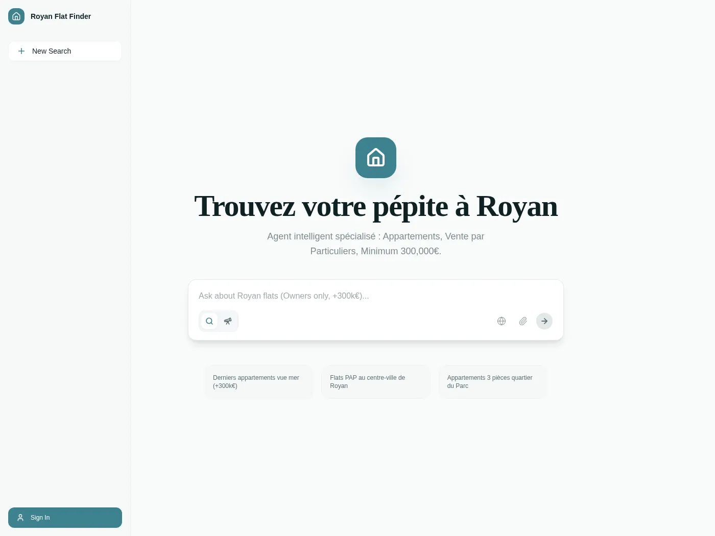 Royan Flat Finder Agent