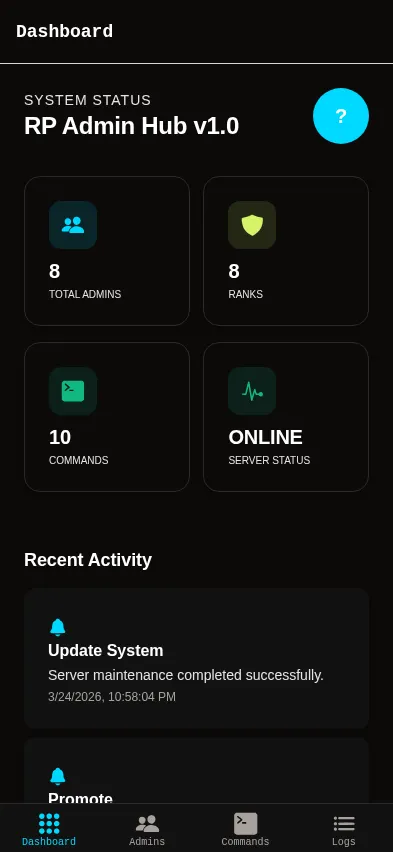 RP Admin Hub