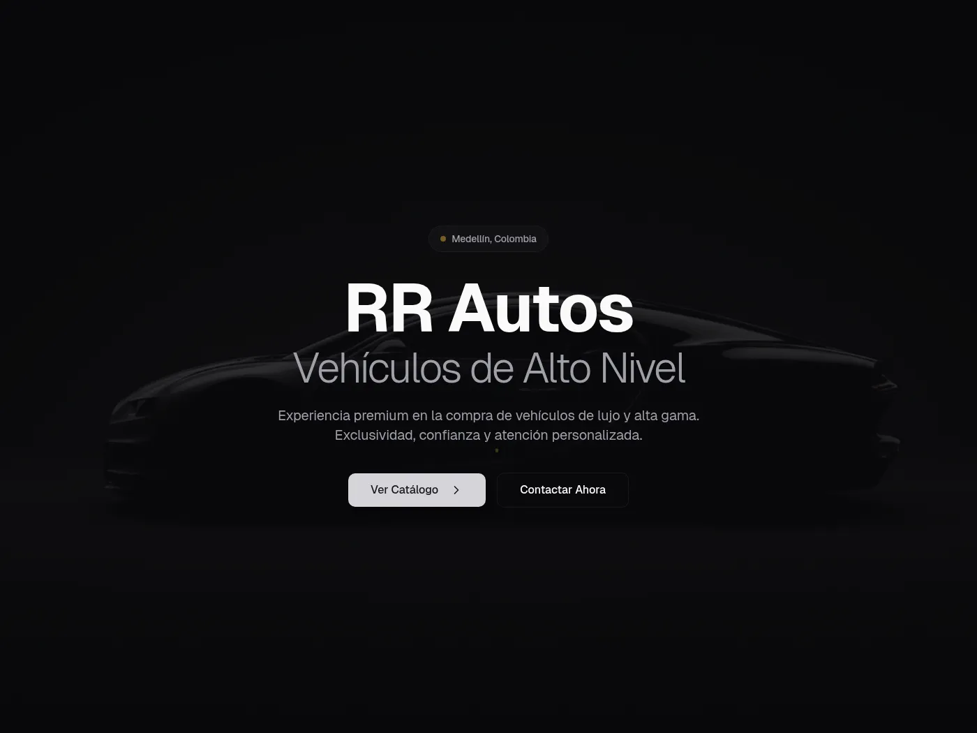 RR Autos Premium Landing