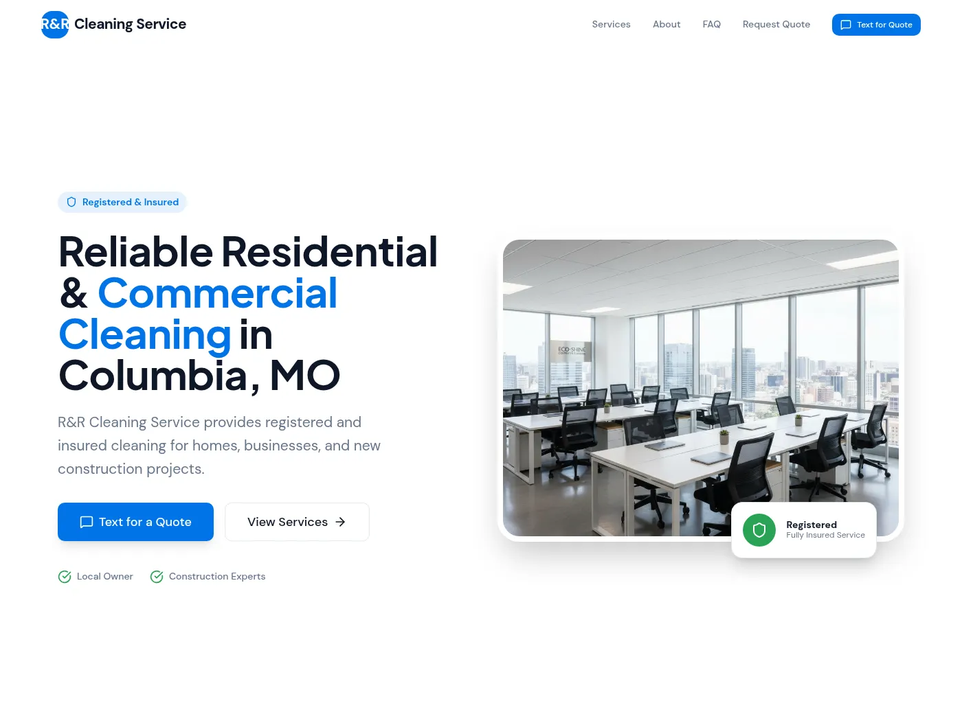 R&R Cleaning Service Site