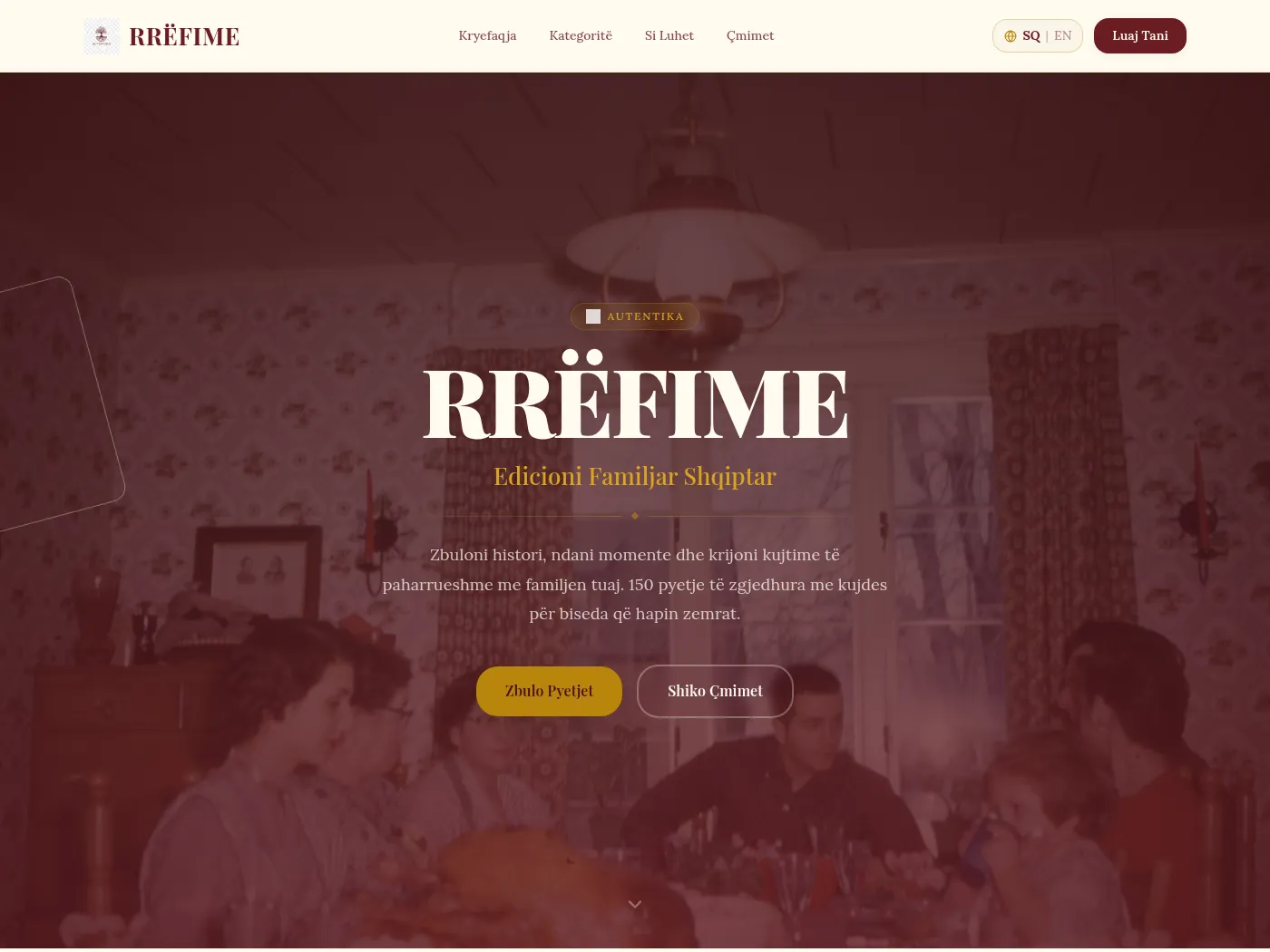 Rrëfime Card Game Web