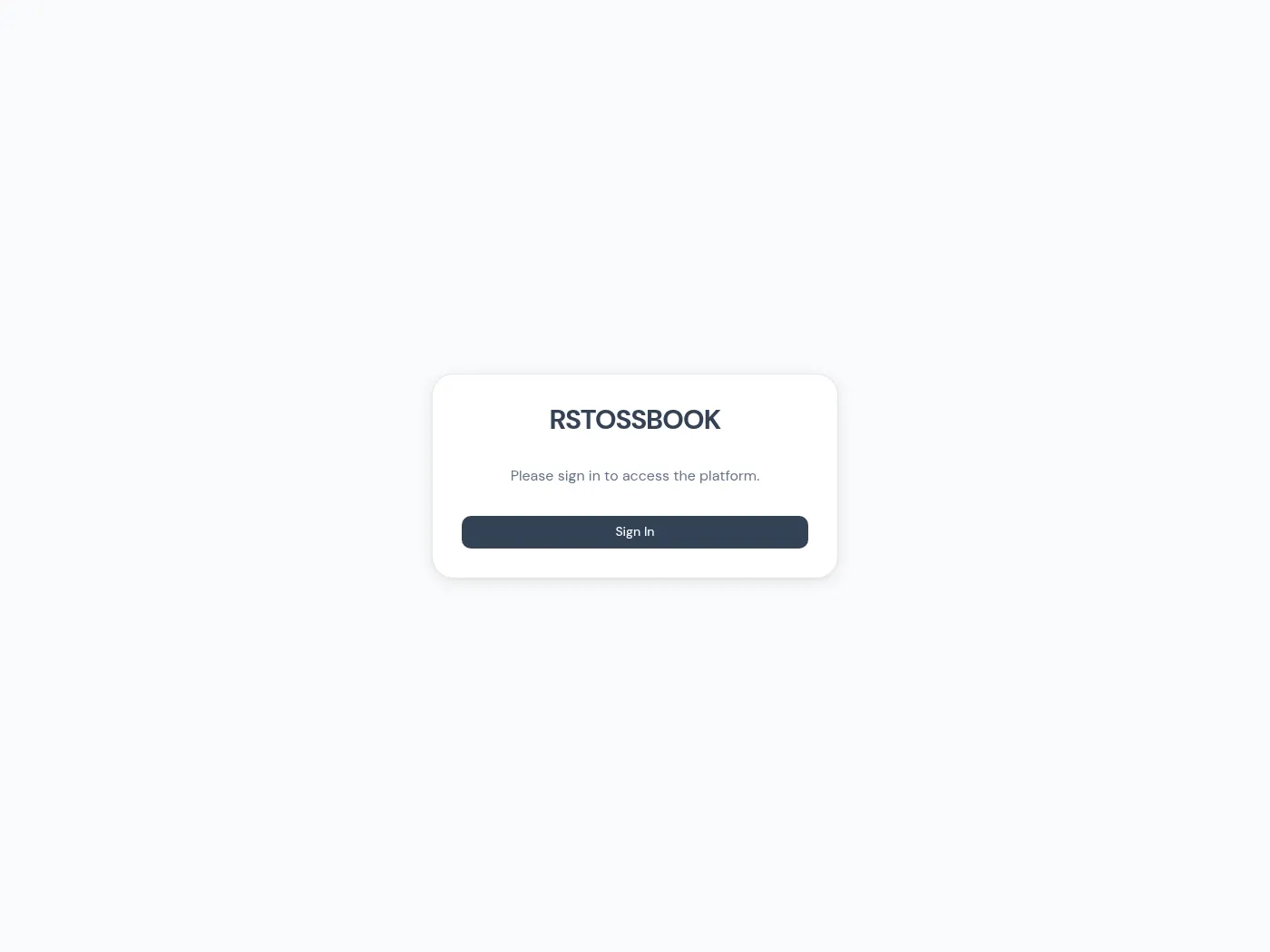 RSTOSSBOOK Betting Platform