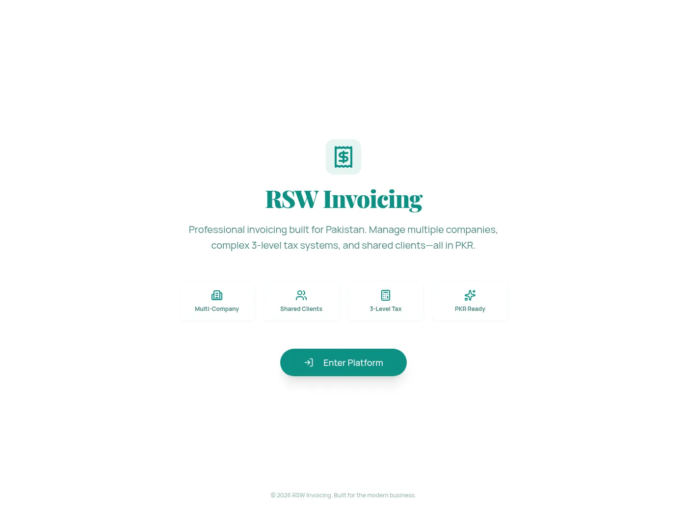 RSW Invoicing App