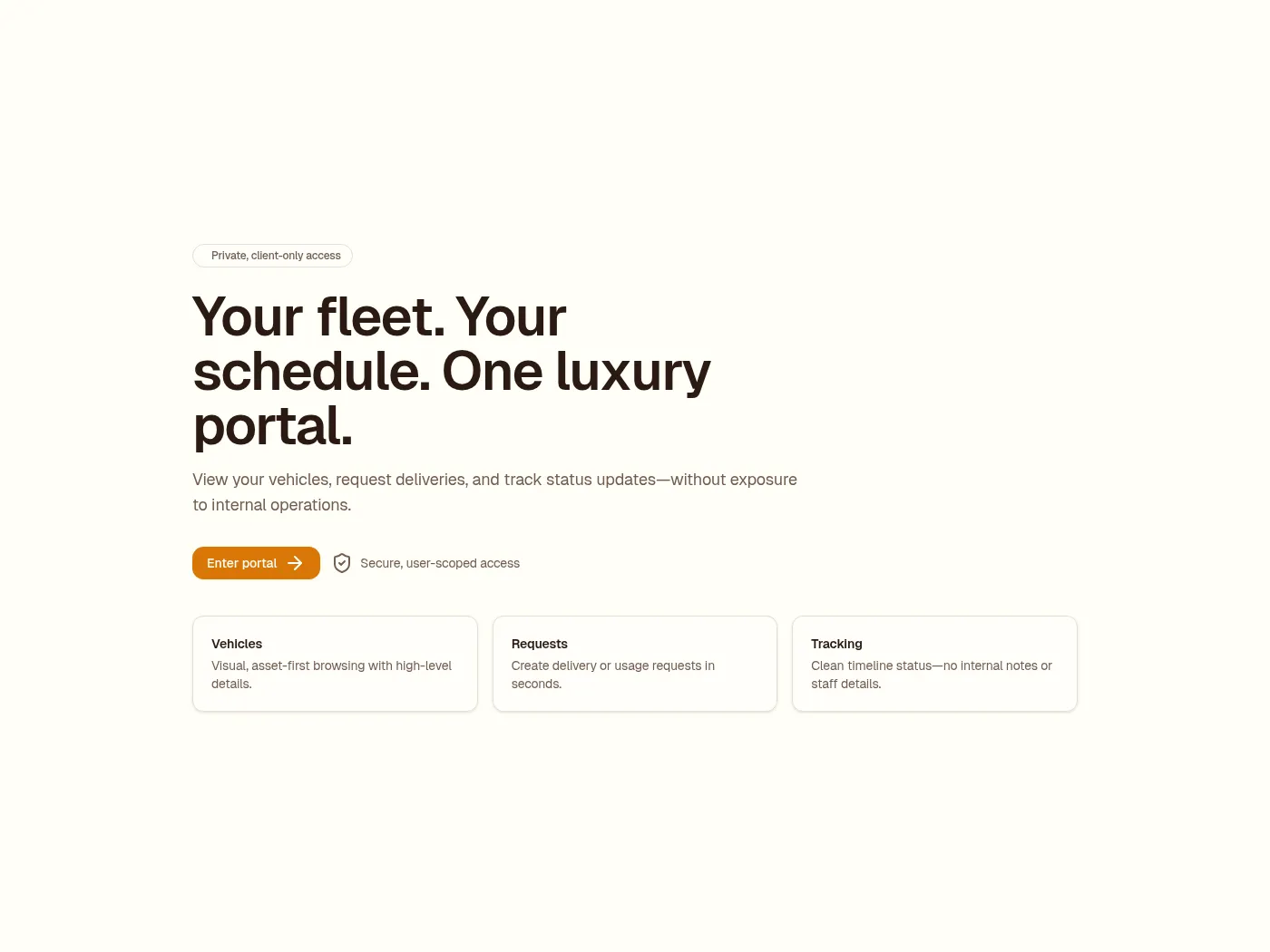 RTR Luxe Client Portal