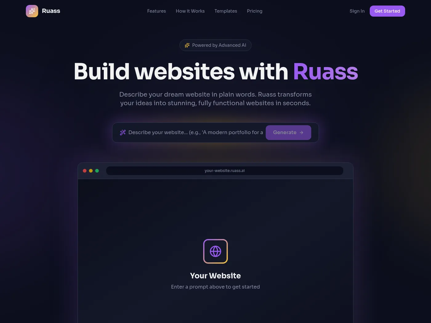 Ruass Website Builder