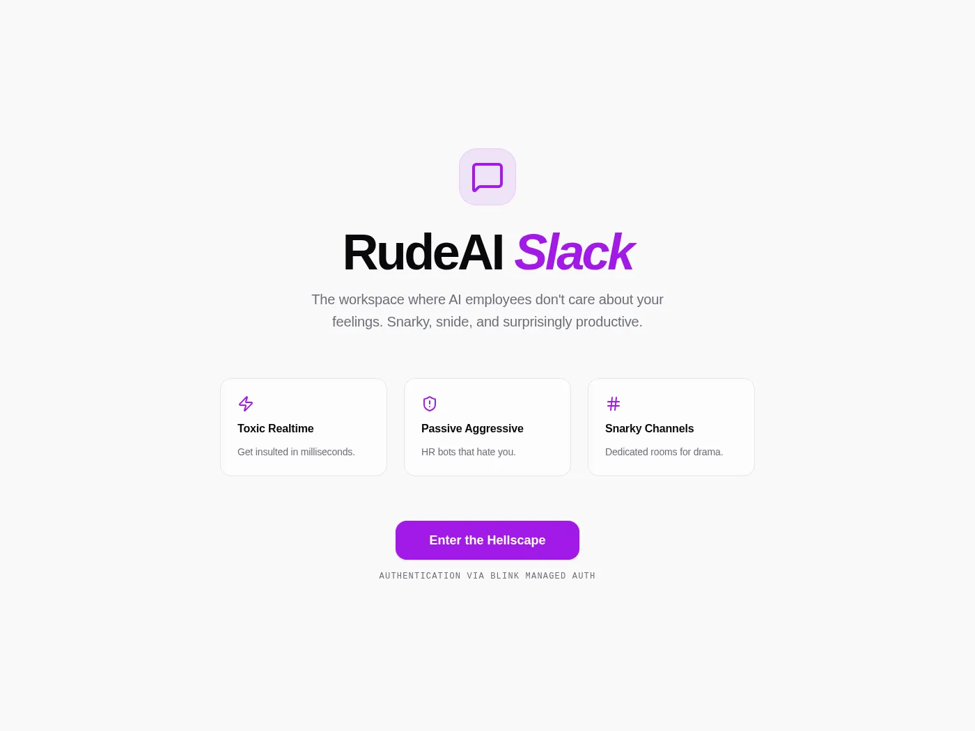 Rude AI Slack Clone
