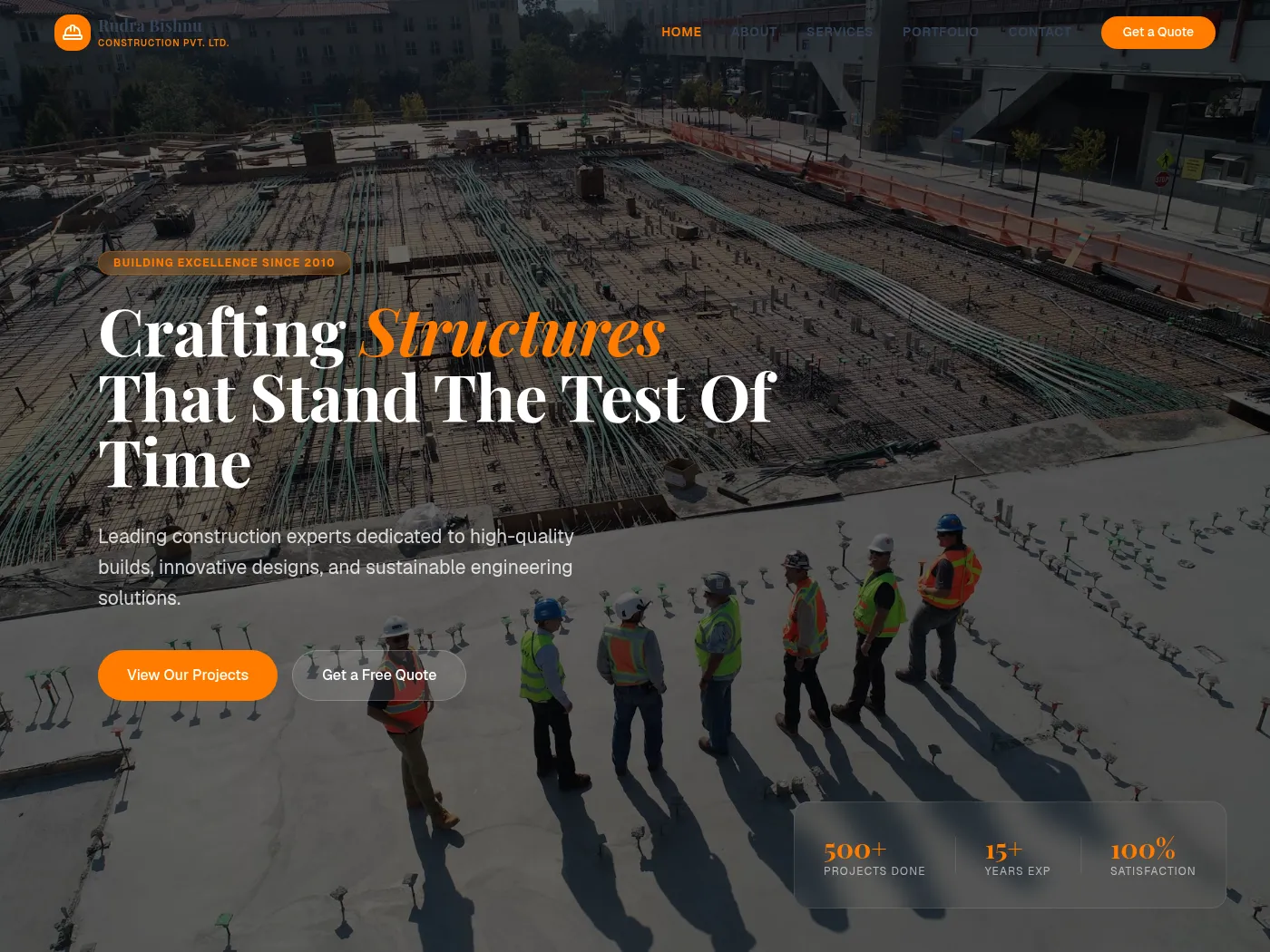 Rudra Bishnu Construction Site