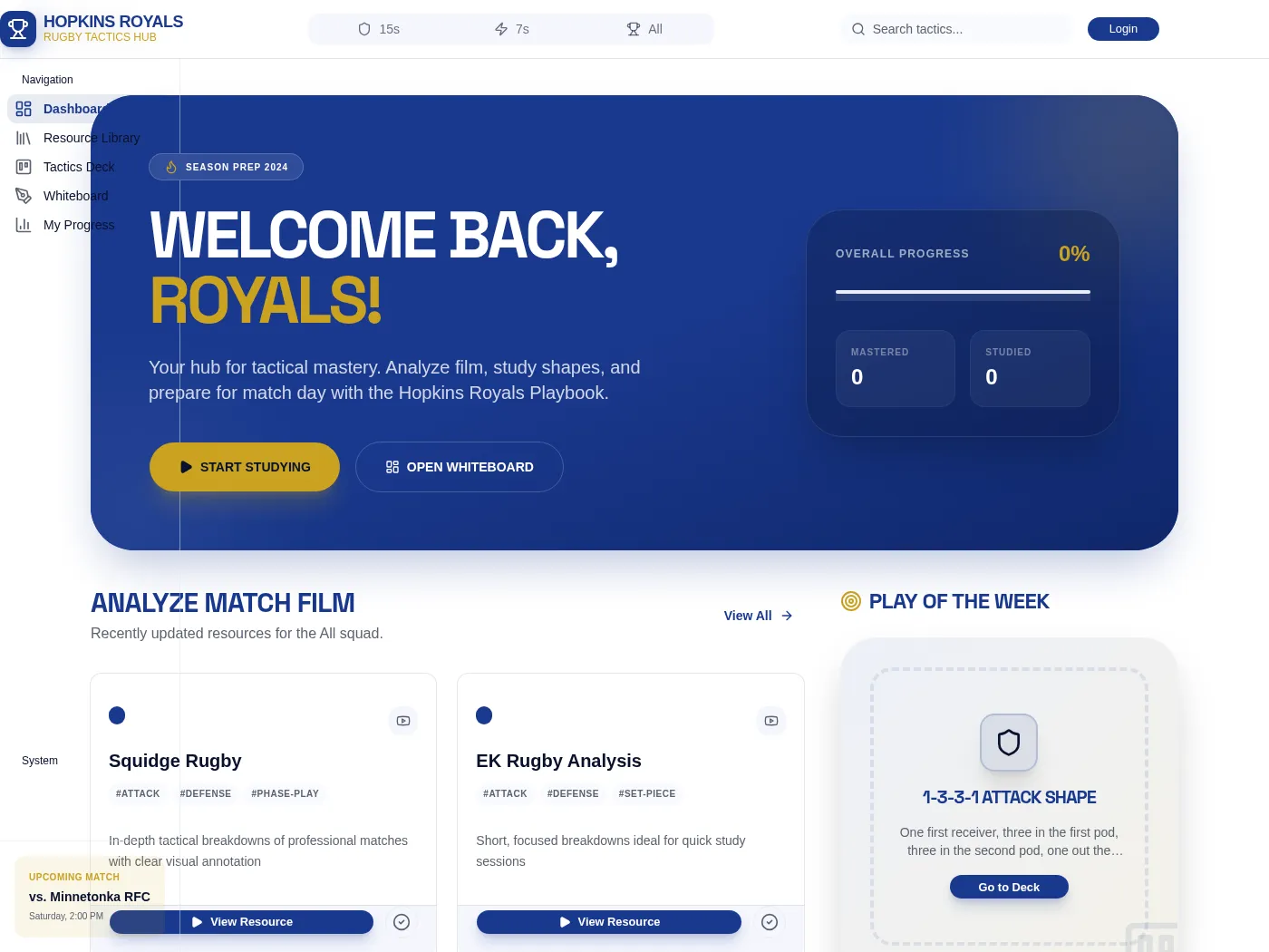 Rugby Tactics Study Hub