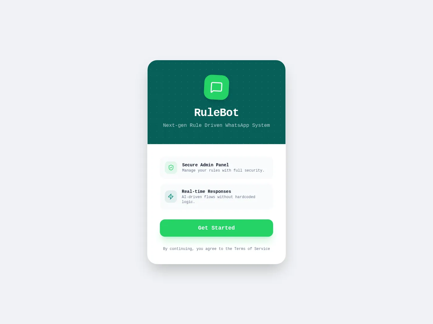 RuleBot WhatsApp System