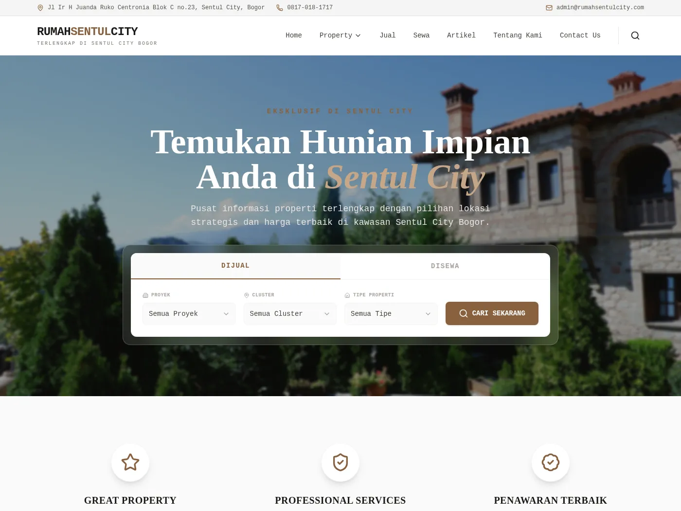 Rumah Sentul City Clone