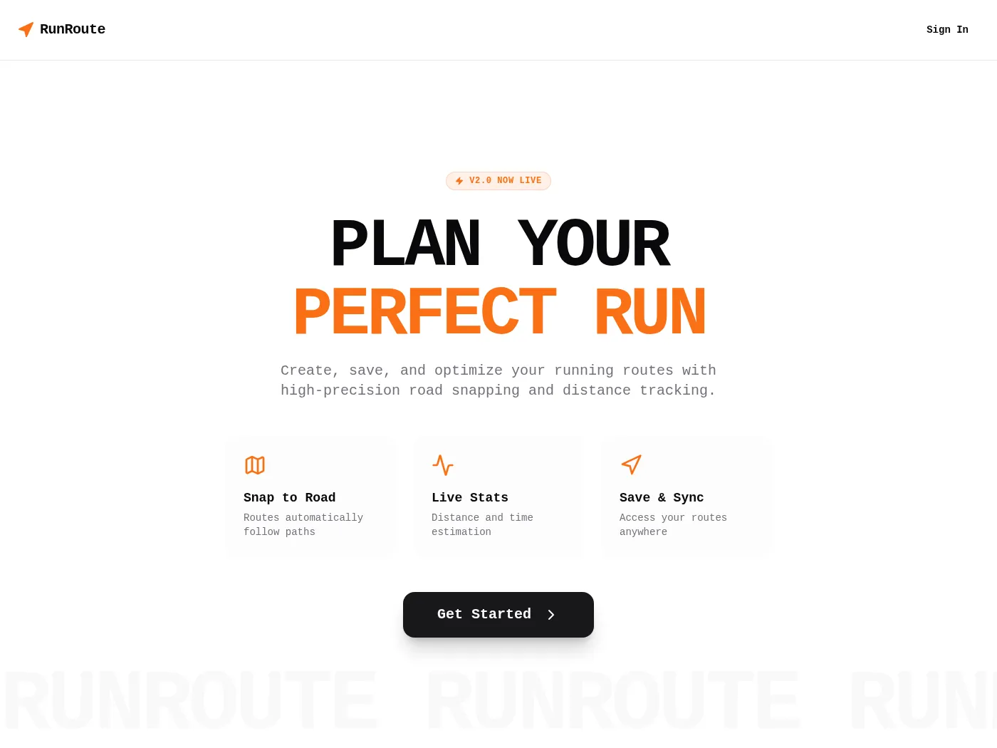 RunRoute Planner