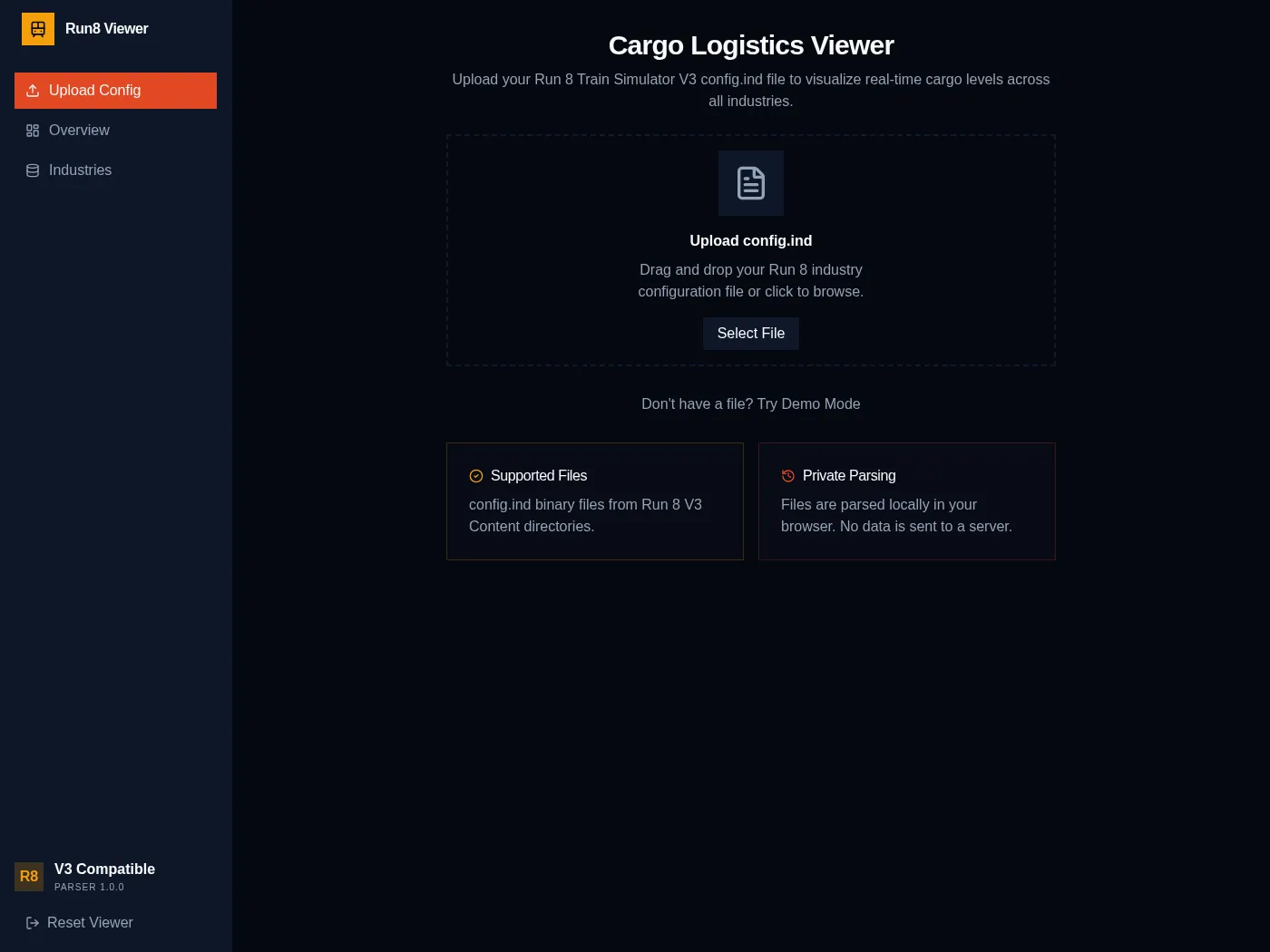 Run8 Cargo Viewer