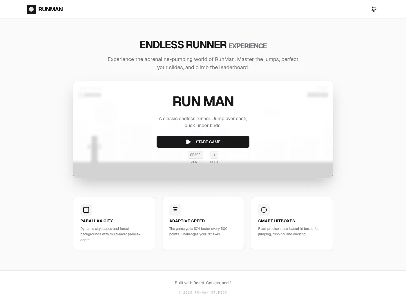 RunMan Endless Runner