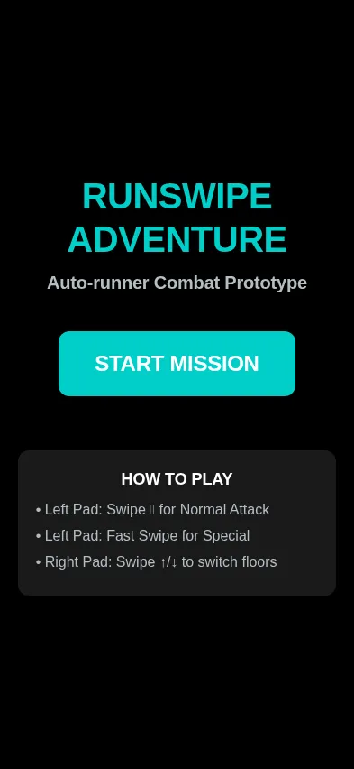 RunSwipe Adventure Proto