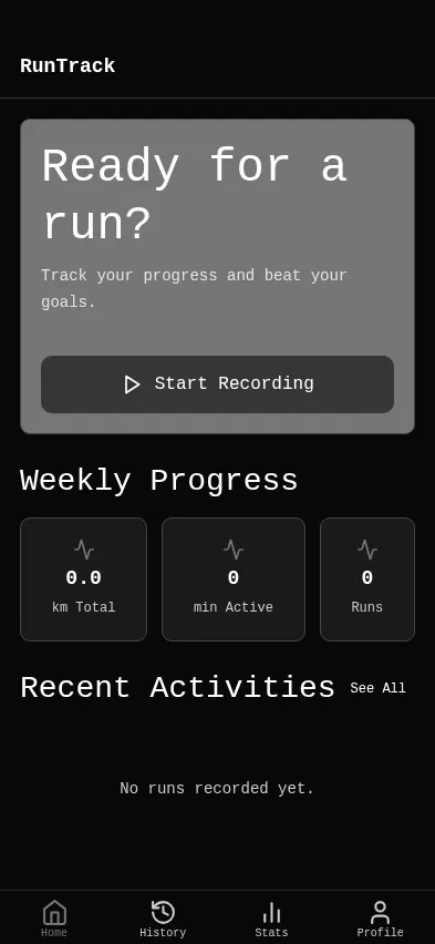 RunTrack Stats App