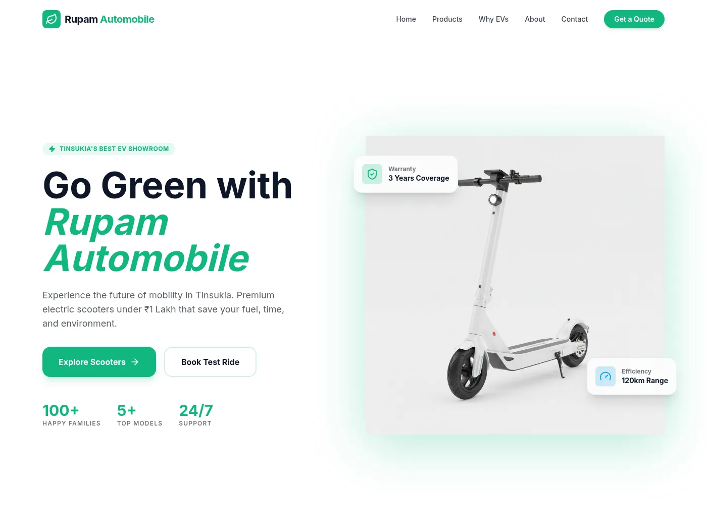 Rupam EV Showroom Site
