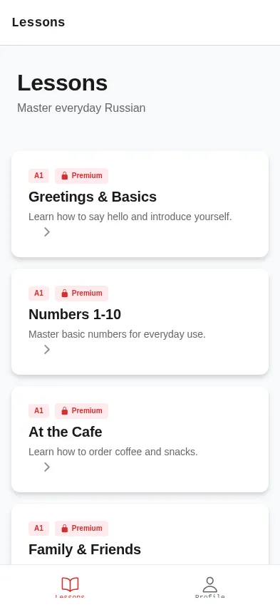 RusEase Language App