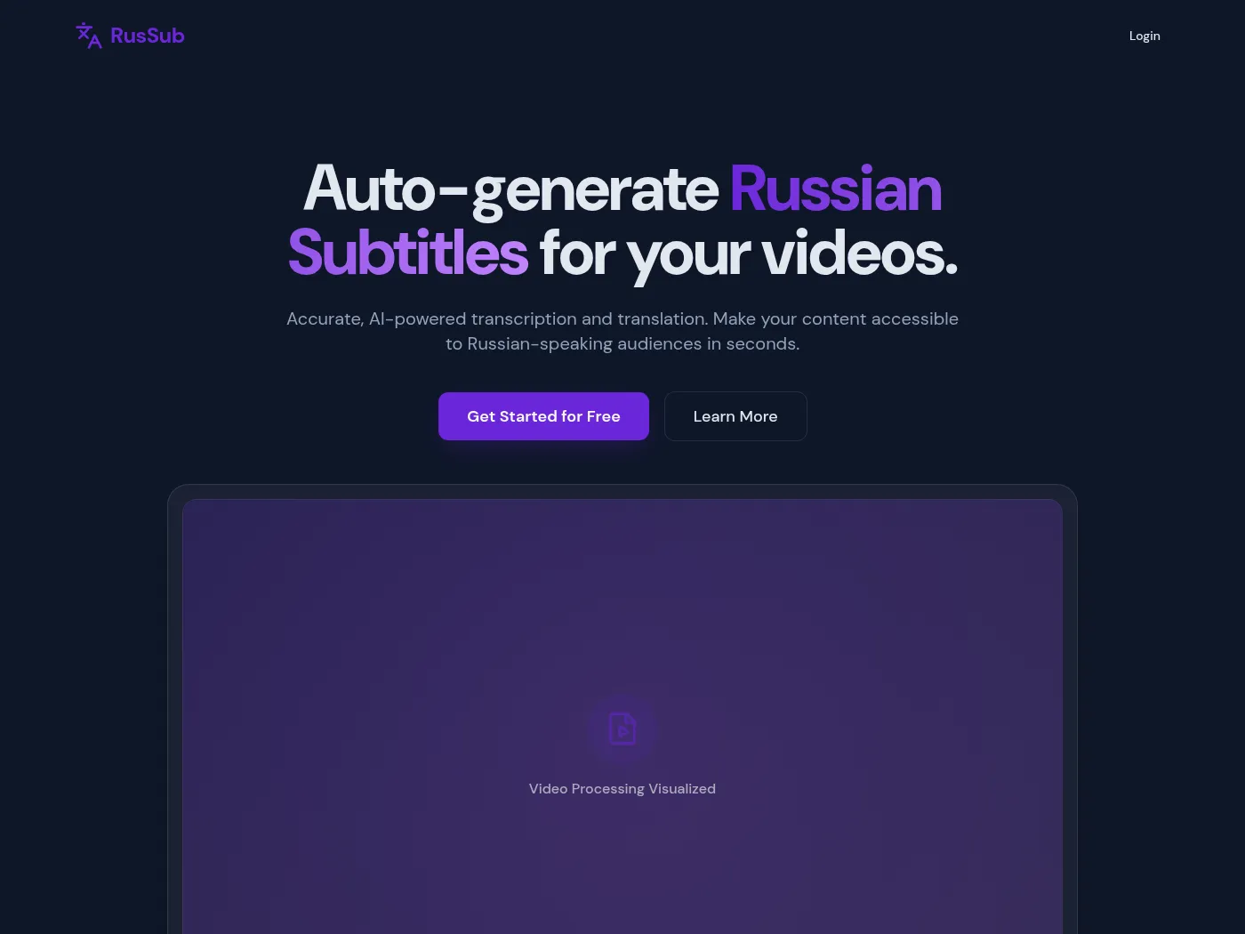Russian Subtitle Maker