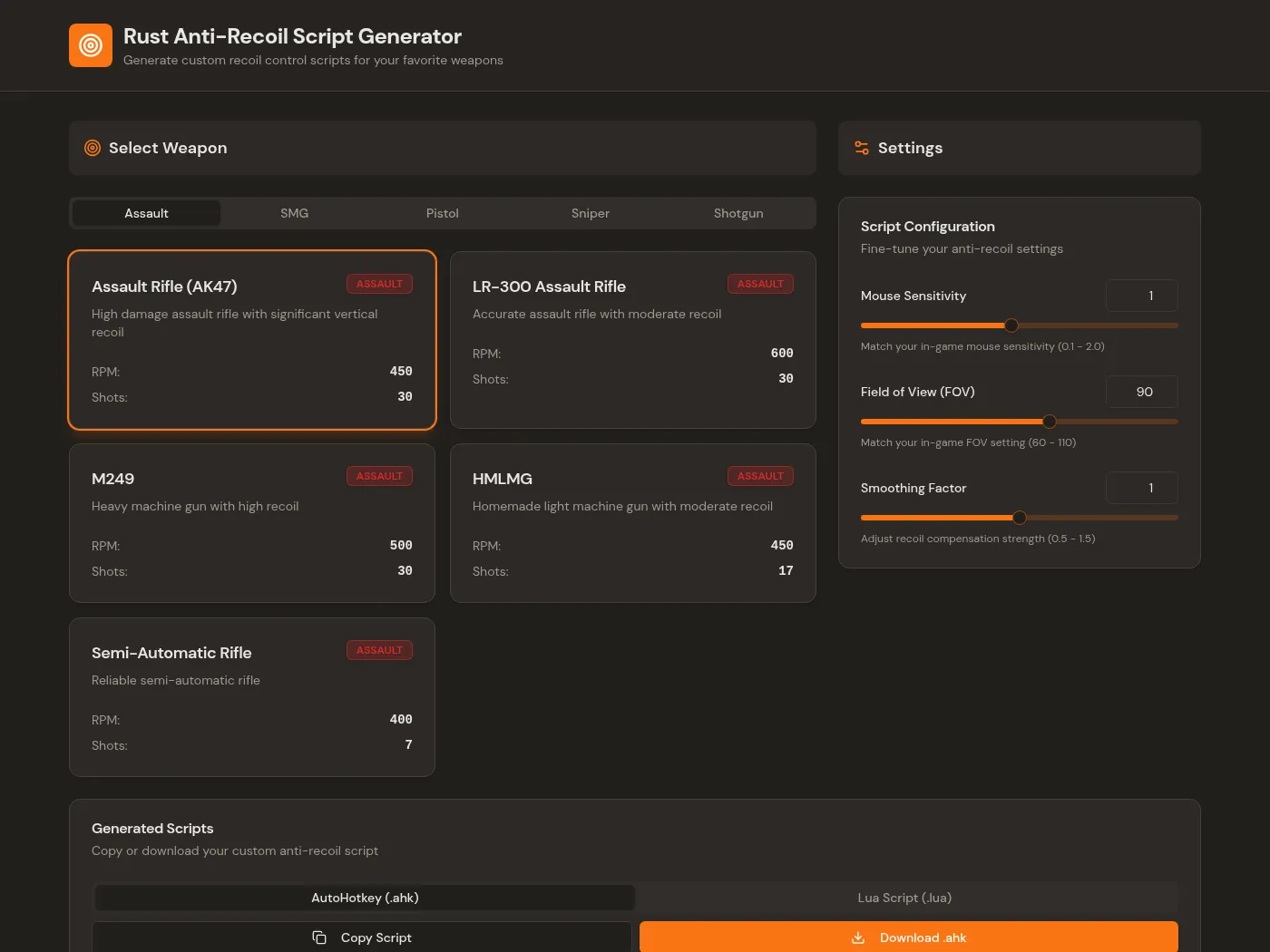 Rust Anti-Recoil Script Generator (Remix)