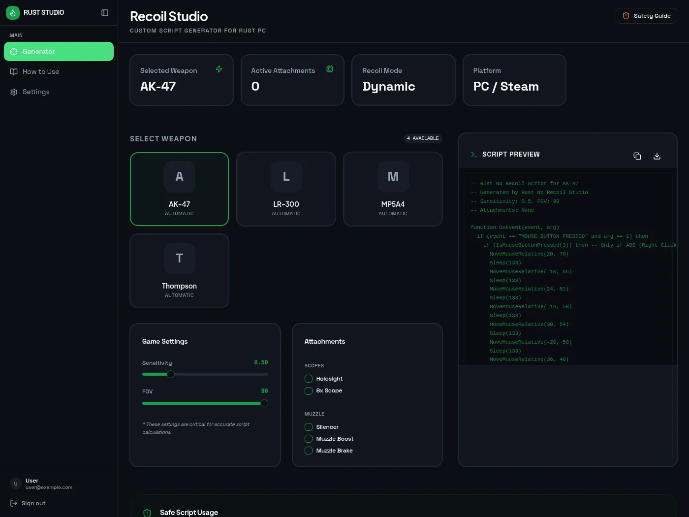 Rust No Recoil Studio